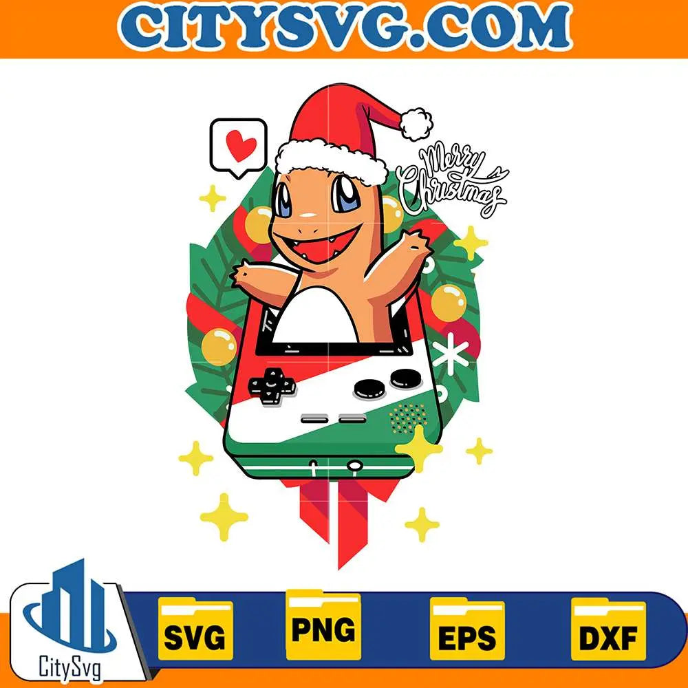 Pokemon Charmander Merry Christmas Svg – CITYSVG