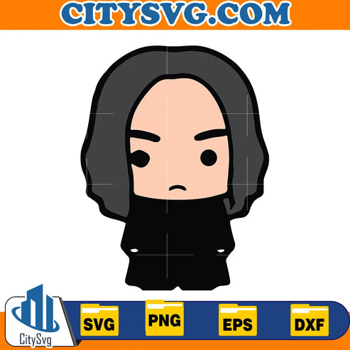 Chibi cute Severus Snape svg – CITYSVG