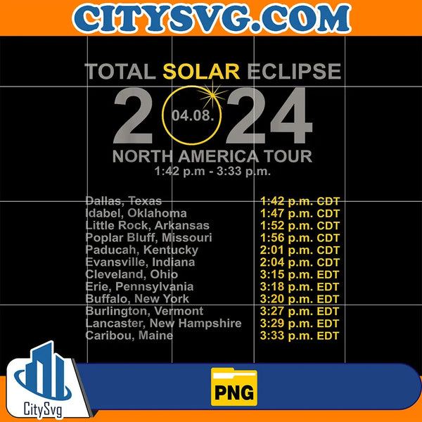 2024 Total Solar Eclipse April 8 Path Of The Eclipse Png, Total Solar ...
