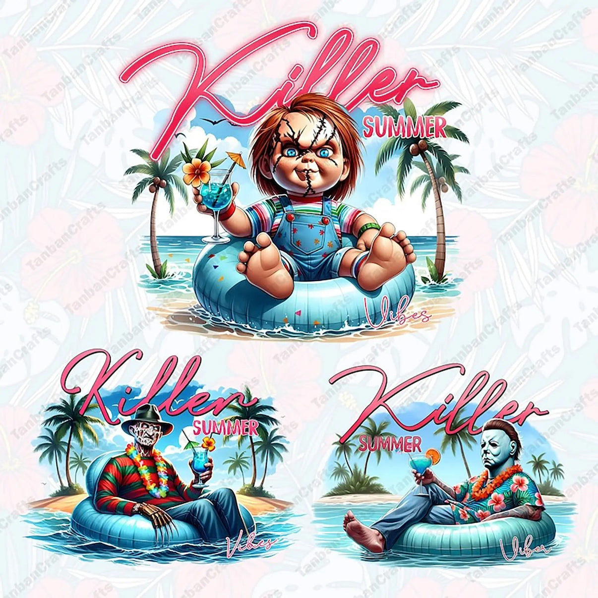 5+ Horror Killer Character's Summer Png Bundle, Digital Download – CITYSVG
