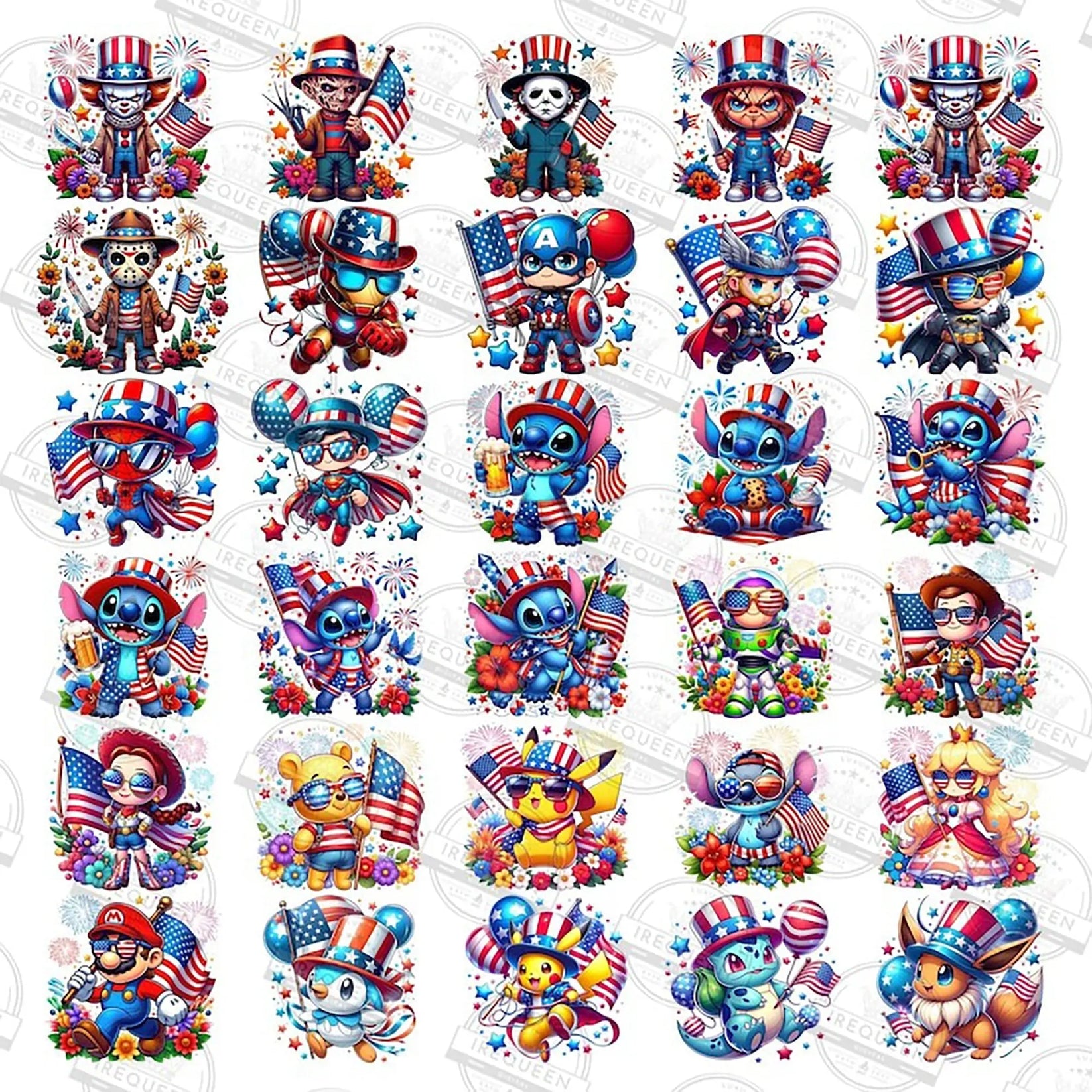 60+ Cartoon Fourth Of July PNG Bundle, Digital Download – CITYSVG