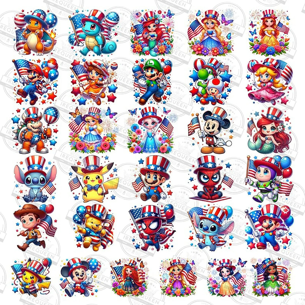 60+ Cartoon Fourth Of July PNG Bundle, Digital Download – CITYSVG