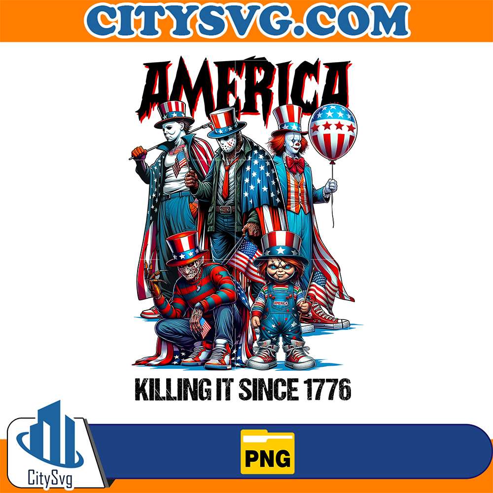 America Killing It Since 1776 Horror Movie Png – CITYSVG