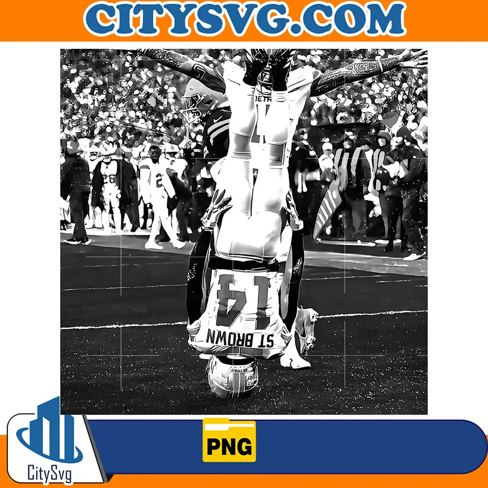 Amon-Ra St Brown Headstand Celebration Png – CITYSVG