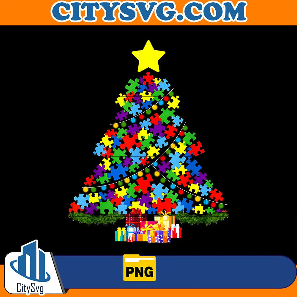 Autism Christmas Tree Png – CITYSVG
