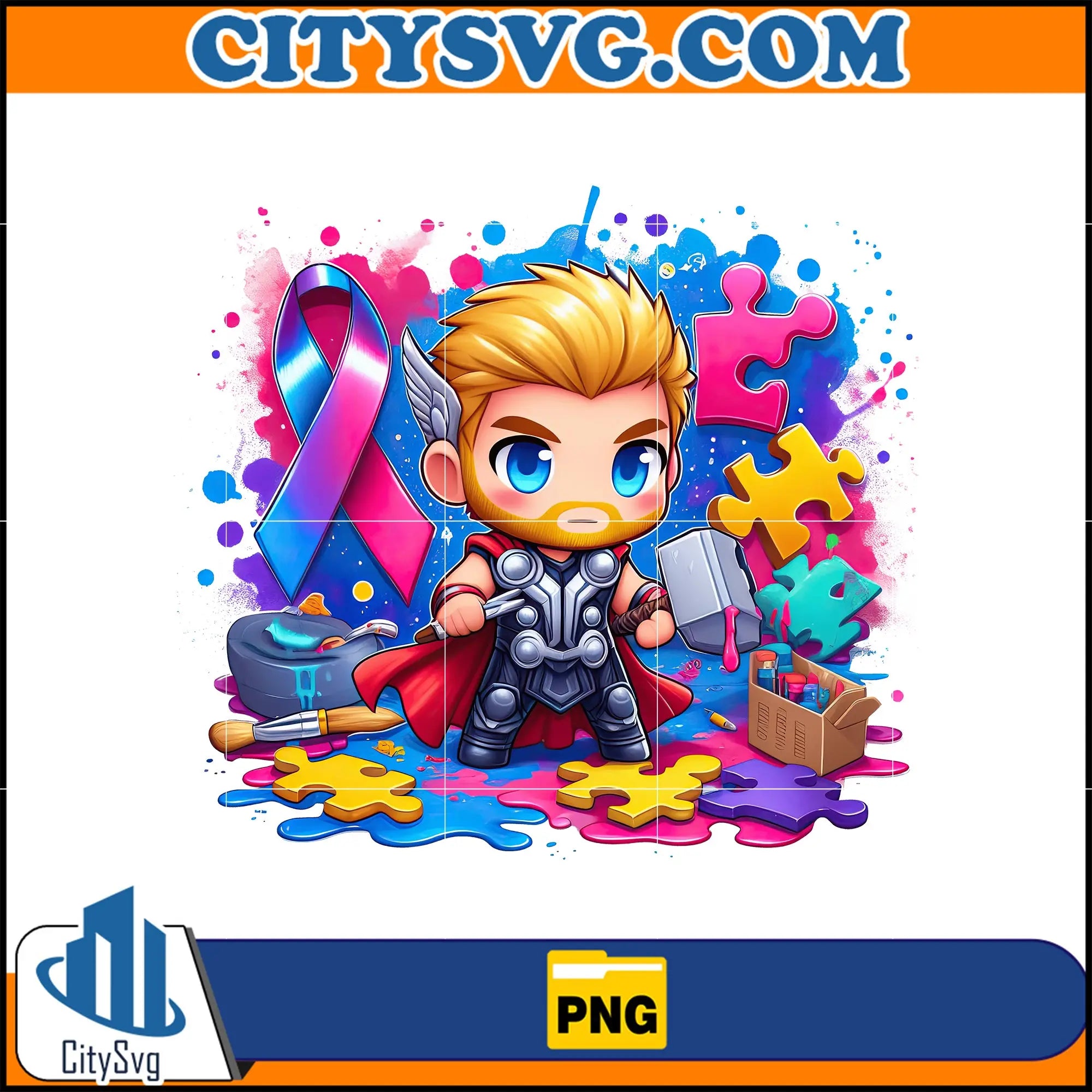 Autism Thor Superhero Png, Autism Awareness Png, Awareness Png, Be Kin ...