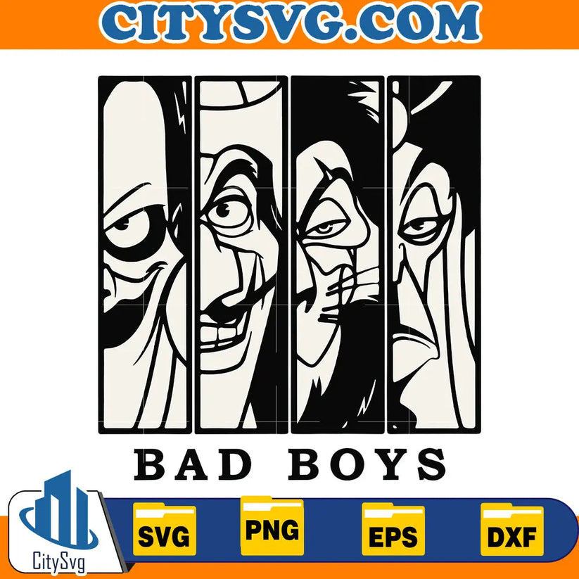 Bad Boys, Villains svg – CITYSVG