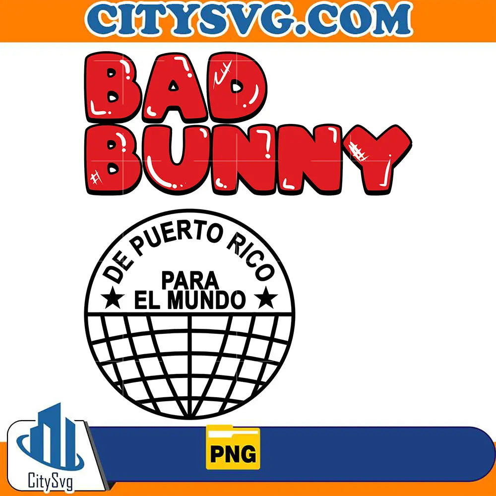 Bad Bunny De Puerto rico Para El Mundo Png – CITYSVG