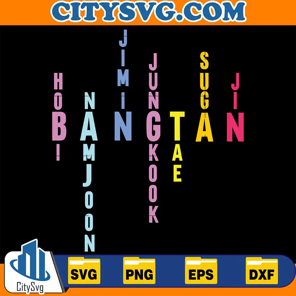 Bangtan Member Names Svg – CITYSVG