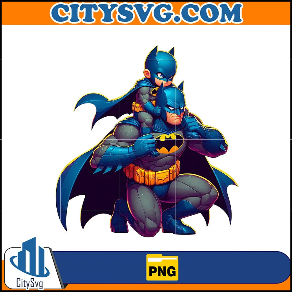Batman Dad And Son Png, Super Hero Dad And Son Png, Father's Day 2024 ...