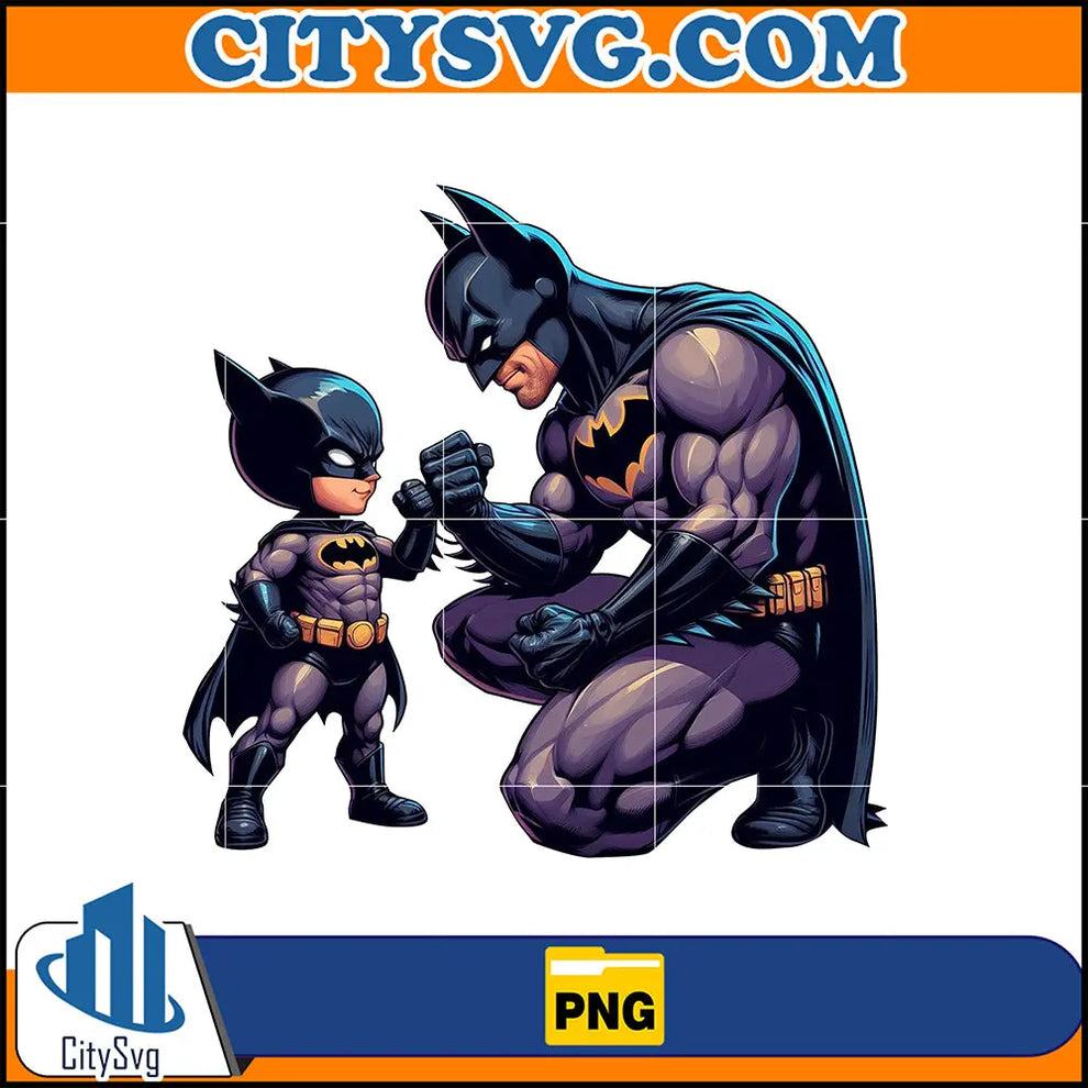 Batman Dad And Son Png, Super Hero Dad And Son Png, Father's Day 2024 ...