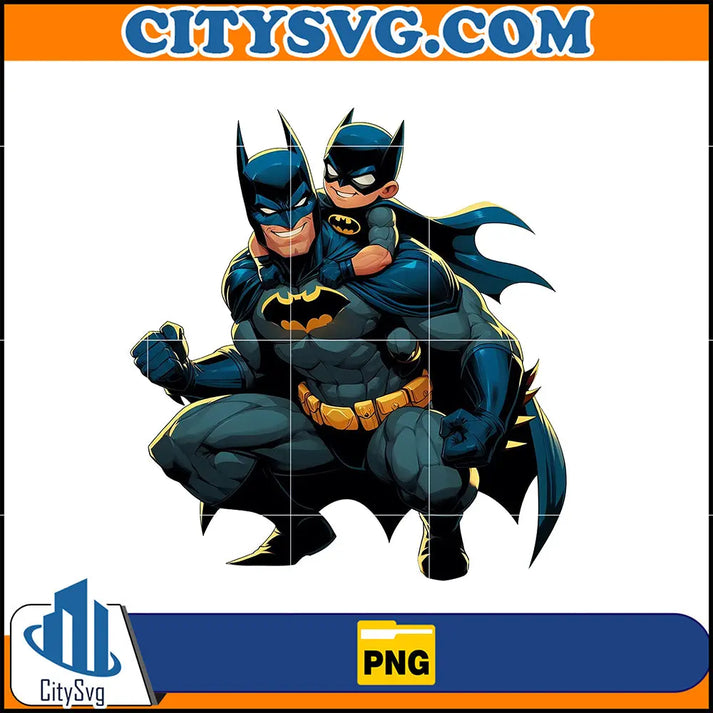 Batman Dad And Son Png, Super Hero Dad And Son Png, Father's Day 2024 ...