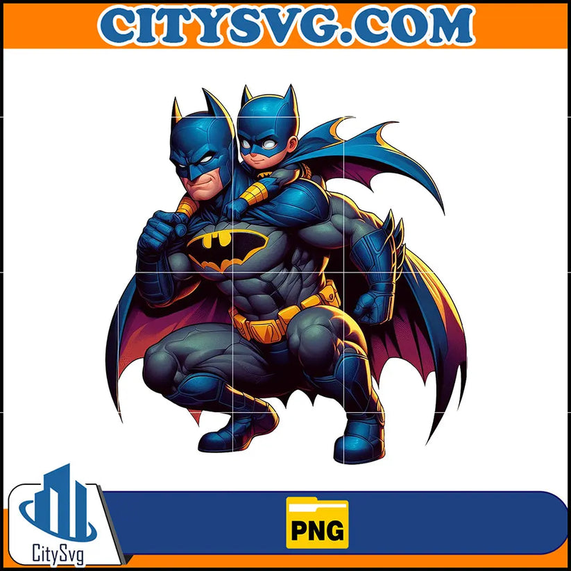 Batman Dad And Son Png, Super Hero Dad And Son Png, Father's Day 2024 ...