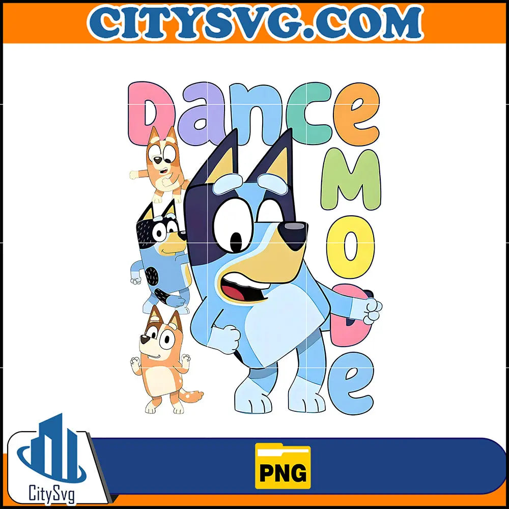 Bluey Dance Mode Png, Bluey Family Matching Png, Instant Download – CITYSVG
