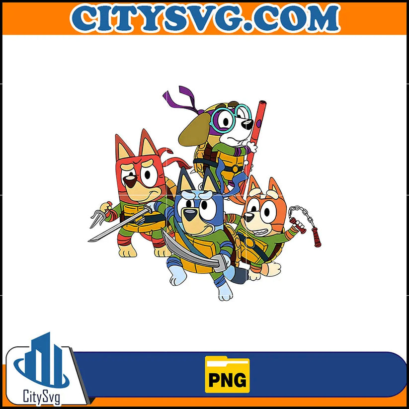 Bluey Turtle Png, Bluey Family Matching Png, Instant Download – CITYSVG