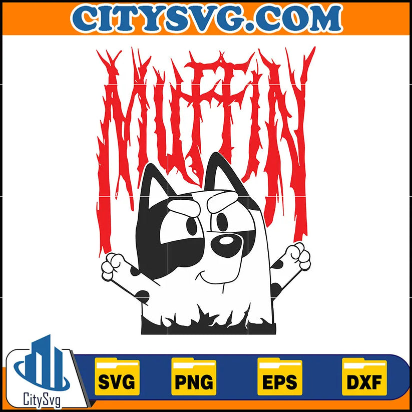 Bluey Muffin Metal Svg, Muffin Emotions Svg, Muffin Bluye Svg, Bluey M ...