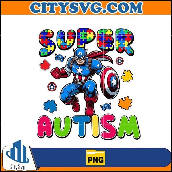 Captain Super Autism Png, Cartoon Autism Png, Autism Awareness, Autism ...