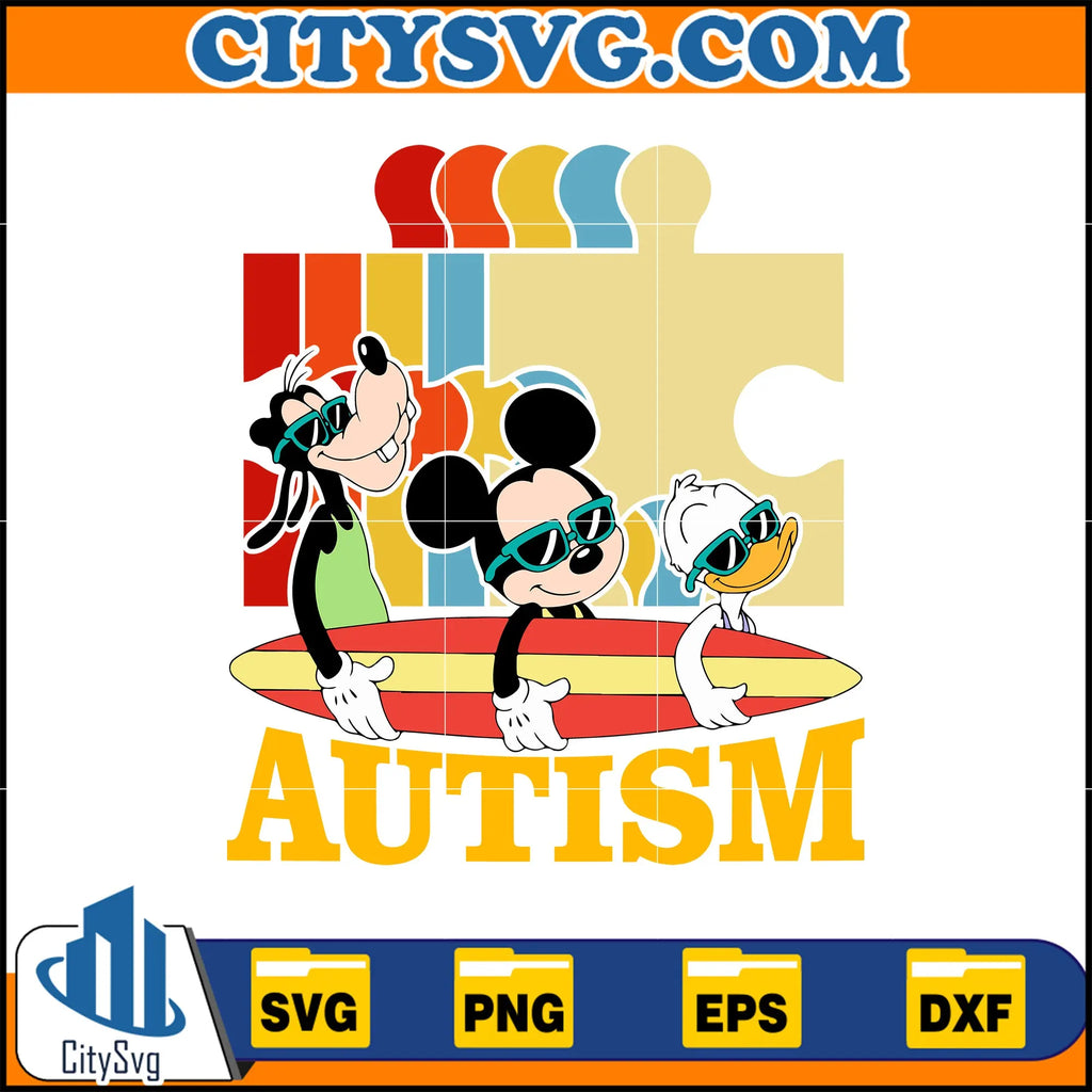 Cartoon Autism Svg, Autism Awareness Sublimation, Character Cartoon Au ...