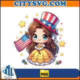 Cartoon Princess 4th of July Png, Princess Independence Day Png, Ameri ...