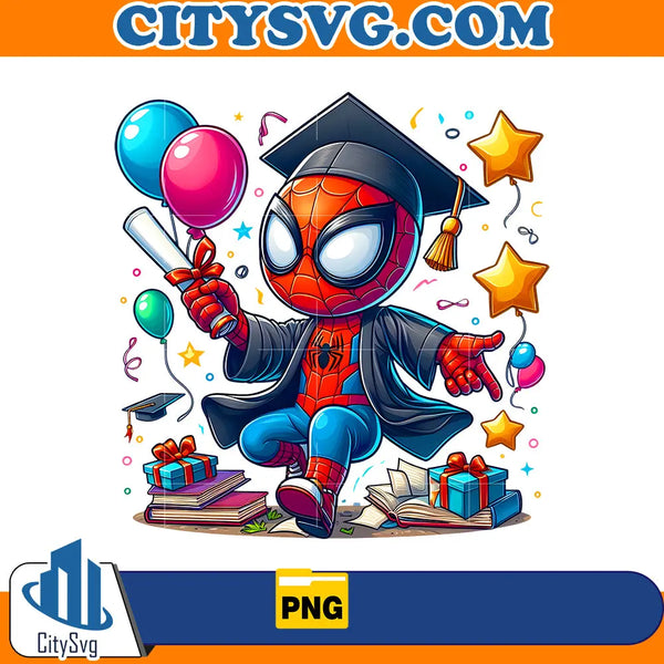 Cartoon Spider Man Graduation 2024 Png, Cartoon Graduate Png, DN Schoo ...