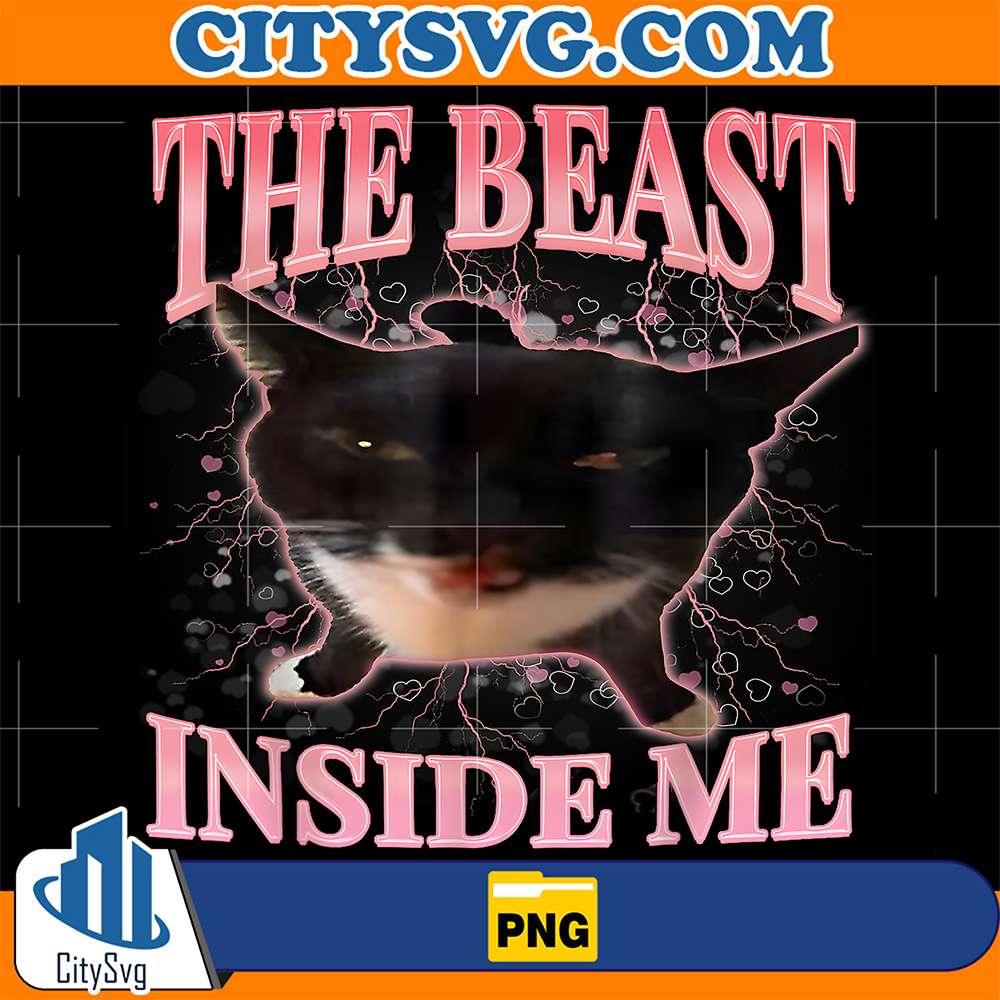 Cats The Beast Inside Me Cute Silly Cat Meme Png – CITYSVG