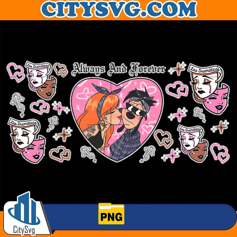 Chicano Always And Forever Cholo Cartoon Max And Roxanne Couple 16oz G ...