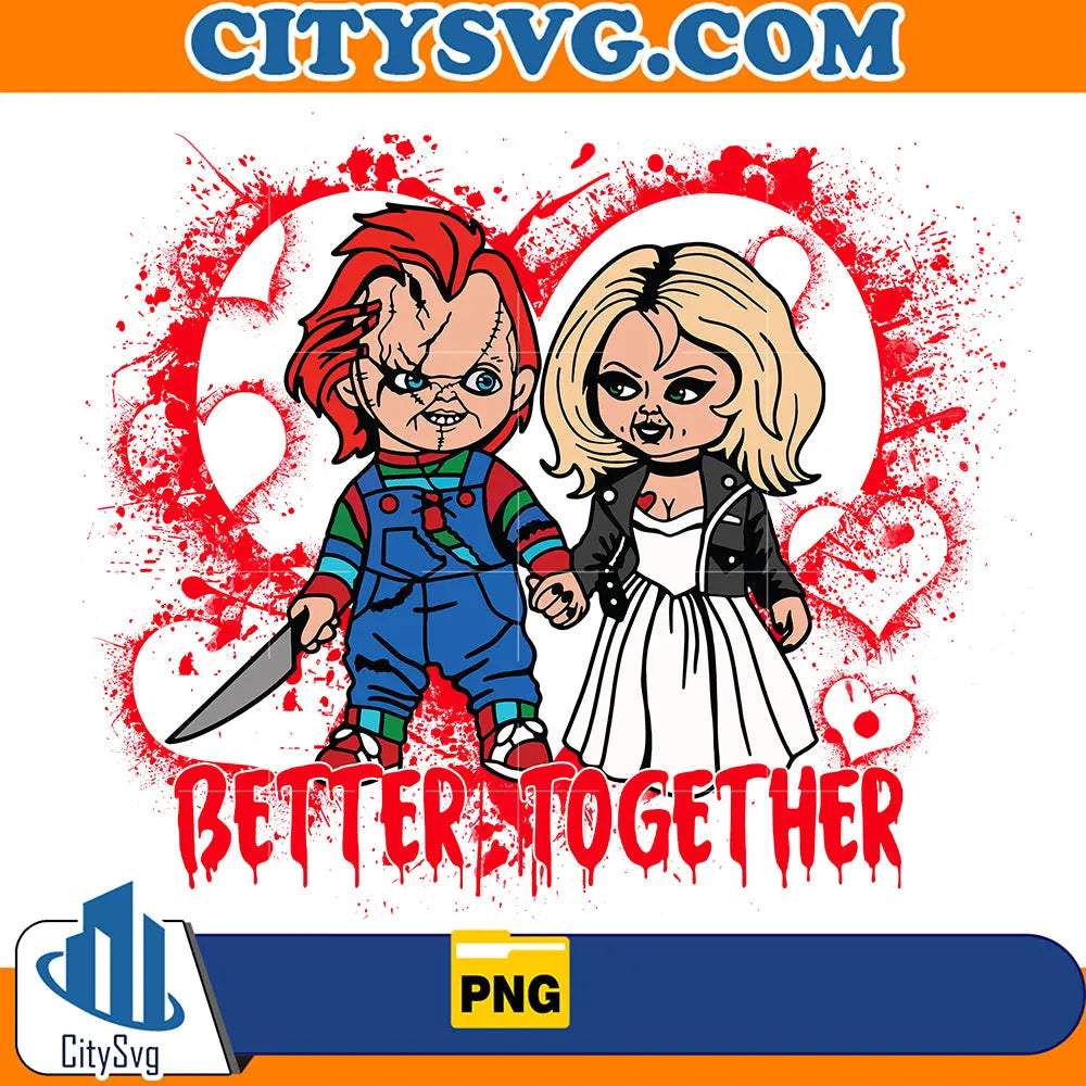 Chucky And Tiffany Better Together Valentine Png – CITYSVG