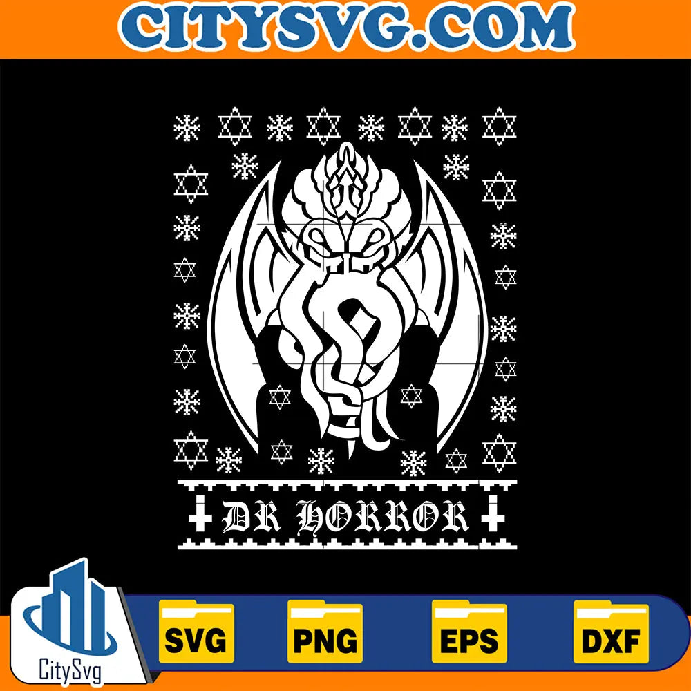Cthulhu Dr Horror Ugly Christmas Svg – CITYSVG