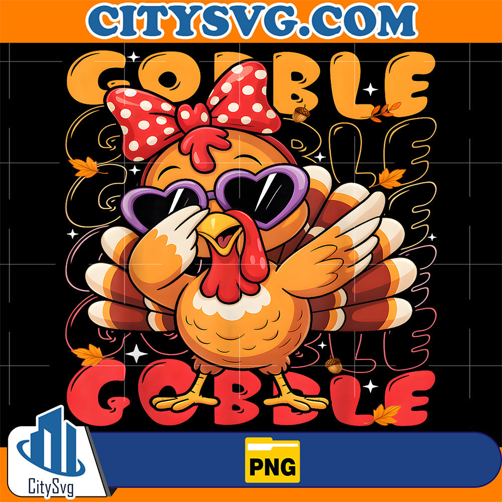Cute Dabbing Turkey Gobble Thanksgiving Png – CITYSVG