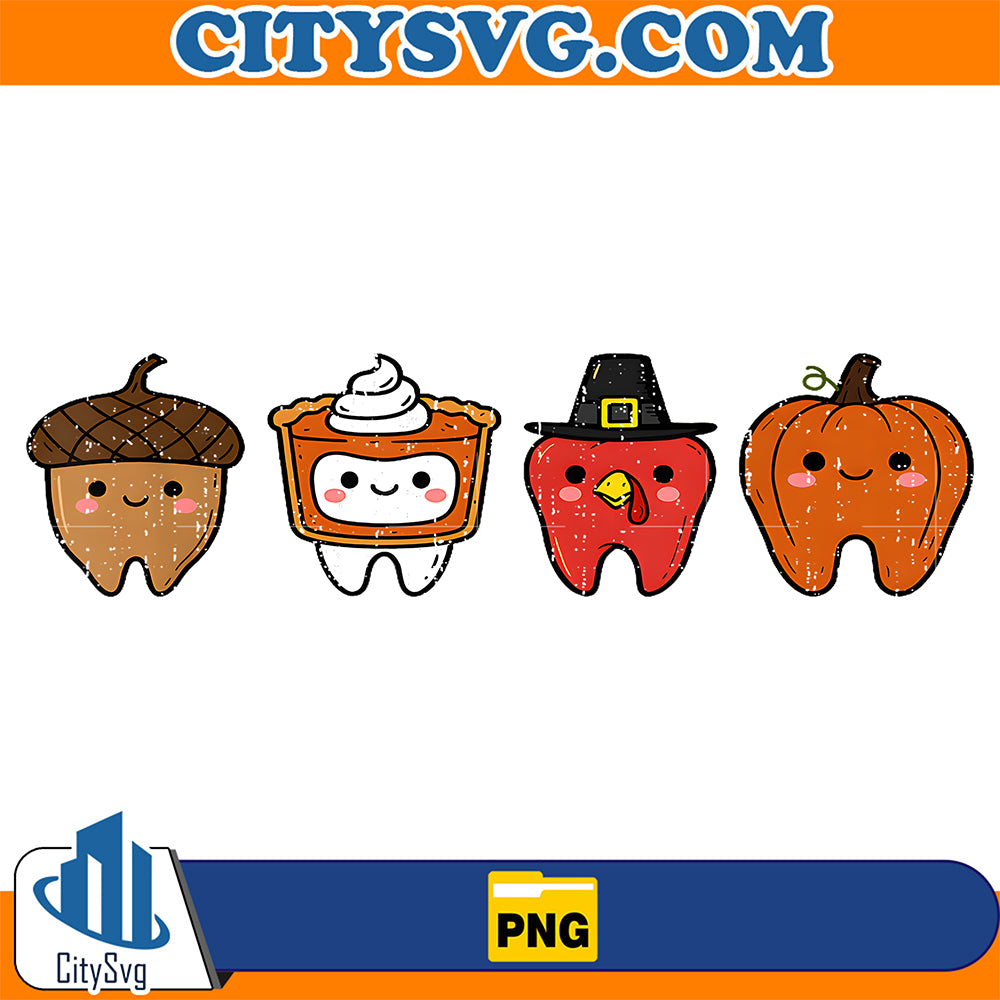 Cute Teeth Turkey Tooth Dental Squad Thanksgiving Fall Png – CITYSVG