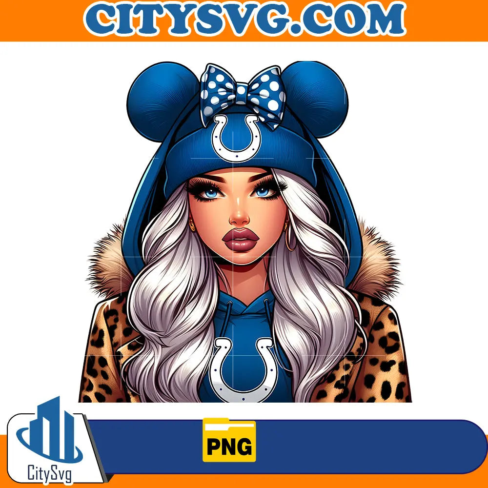 Cute Girl Minnie Indianapolis Colts Png – CITYSVG