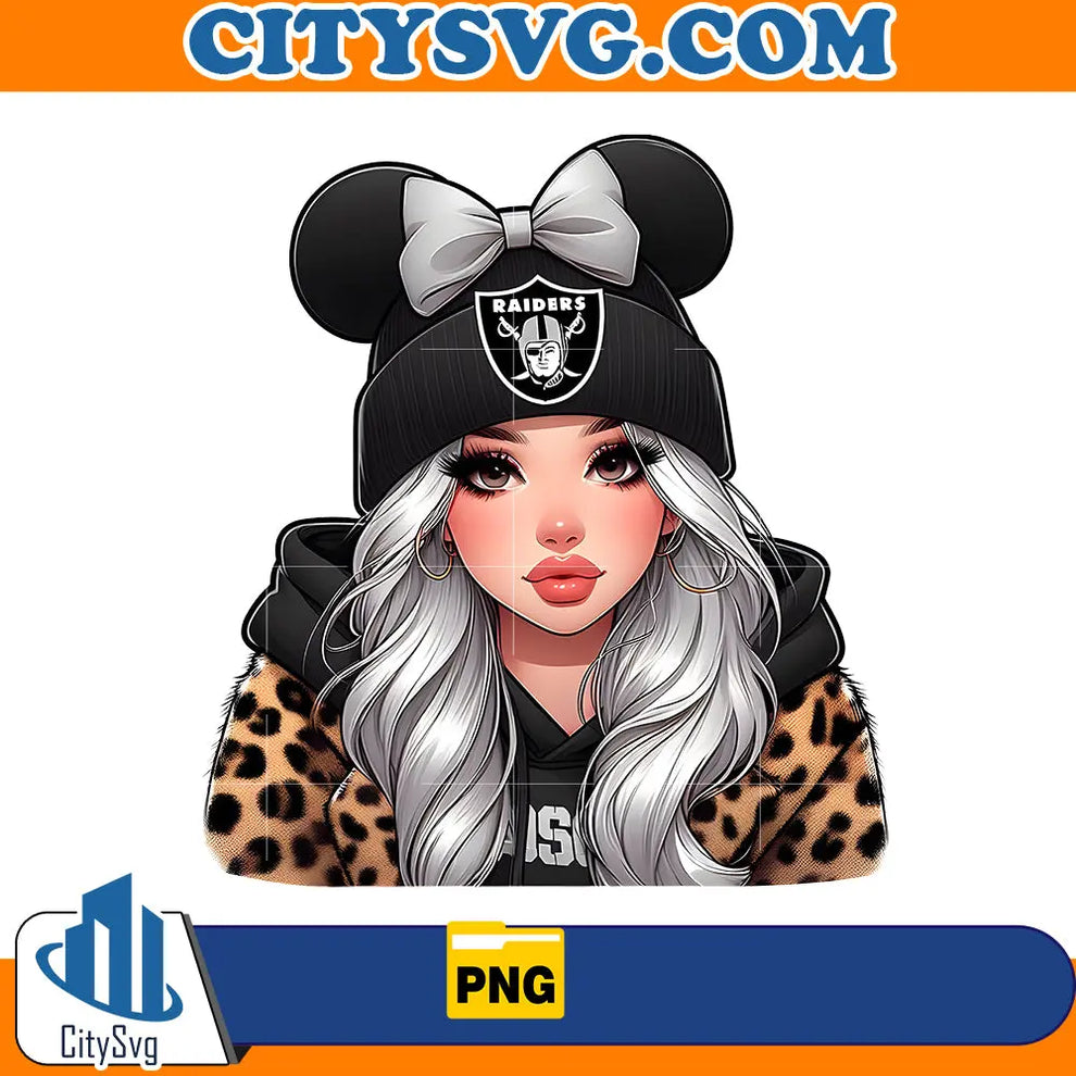 Cute Girl Minnie Las Vegas Raiders Png – CITYSVG