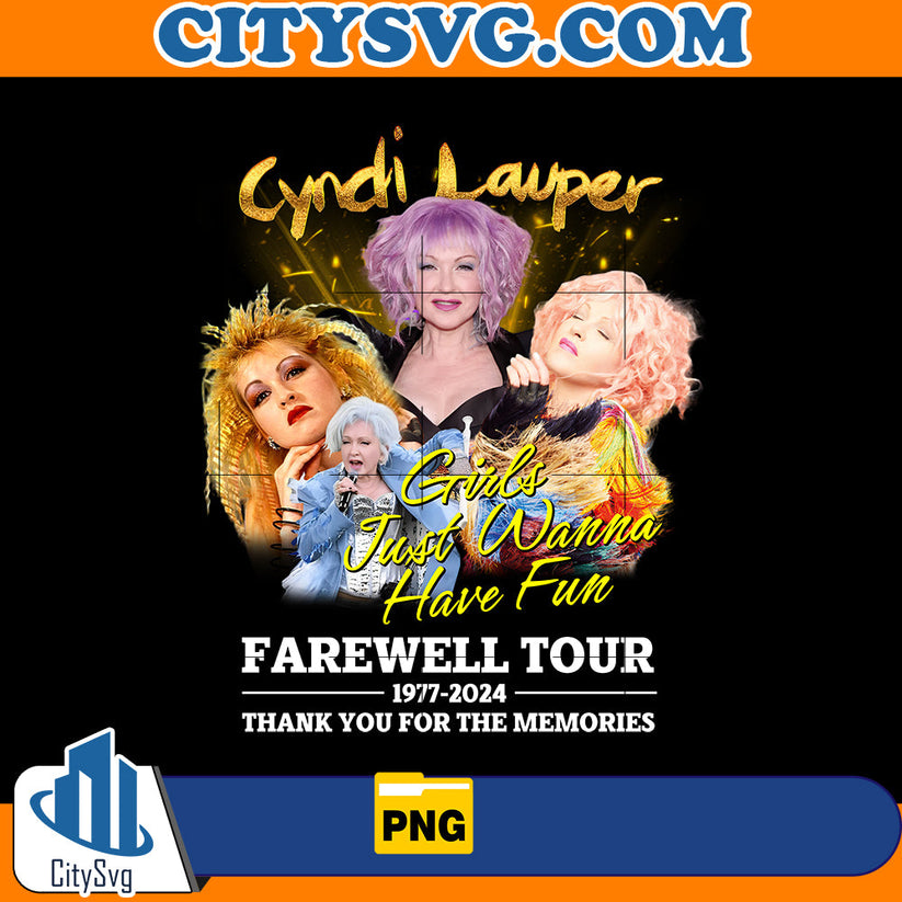 Cyndi Lauper Girls Just Wanna Have Fun Farewell Tour Png – CITYSVG