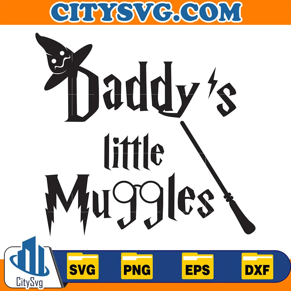 Daddy's Little Muggles Svg – CITYSVG