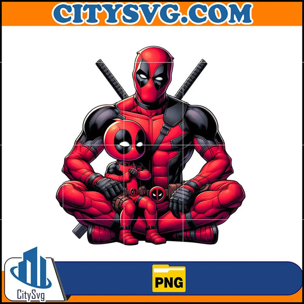 Deadpool Dad And Son Png, Super Hero Dad And Son Png, Father's Day 202 ...