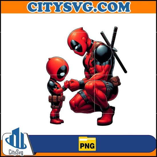 Deadpool Dad And Son Png, Super Hero Dad And Son Png, Father's Day 202 ...