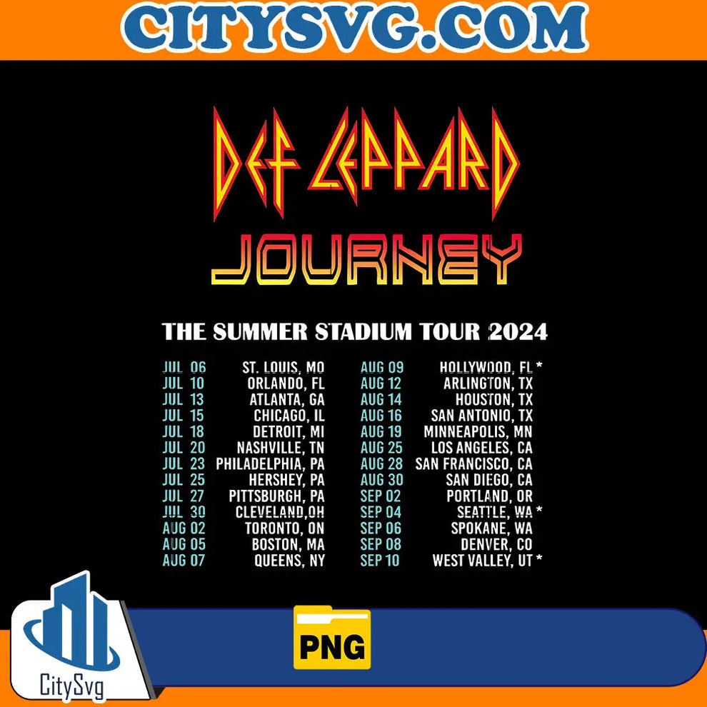 Def-Leppard And Journey Summer Stadium Tour 2024 Png – CITYSVG