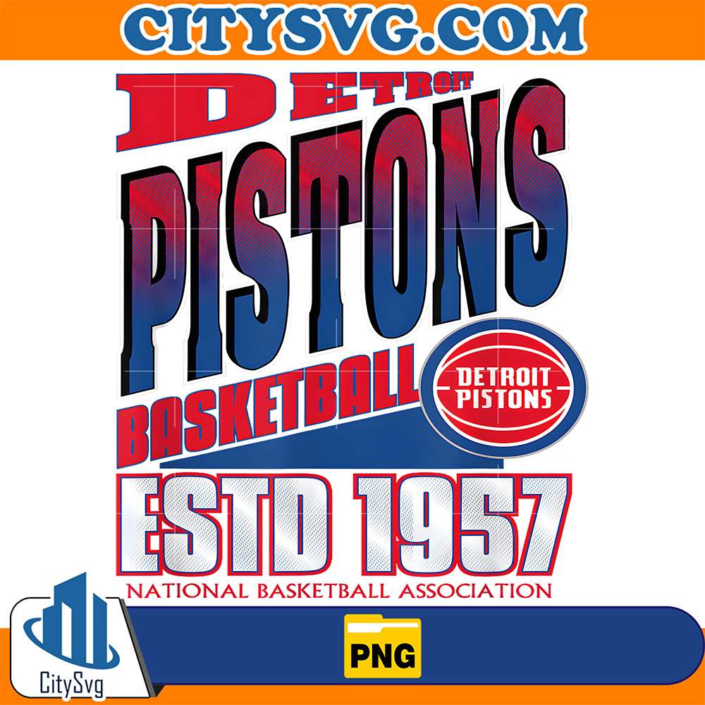 Detroit Pistons Basketball NBA ESTD 1957 National Basketball Associati ...