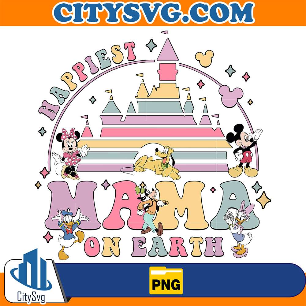 Disney Mickey Family Happiest Mama On Earth Png – CITYSVG
