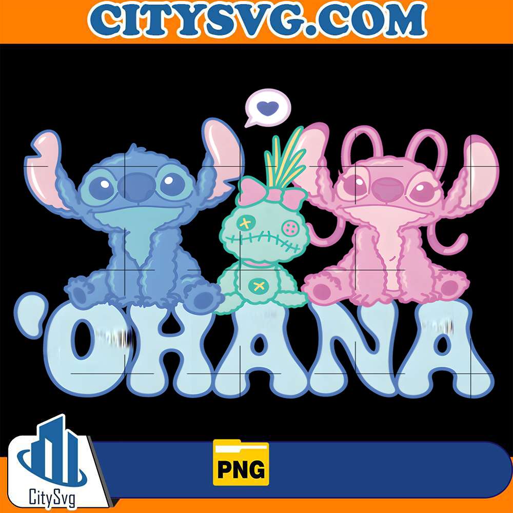 Disney Stitch And Angel, Scrump, 'Ohana Family Png – CITYSVG