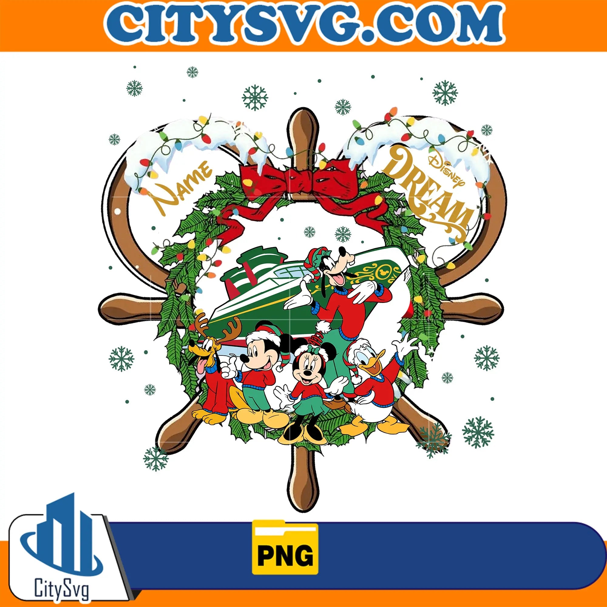 Disney Dream Custom Name Goofy And Friends Christmas Png – CITYSVG