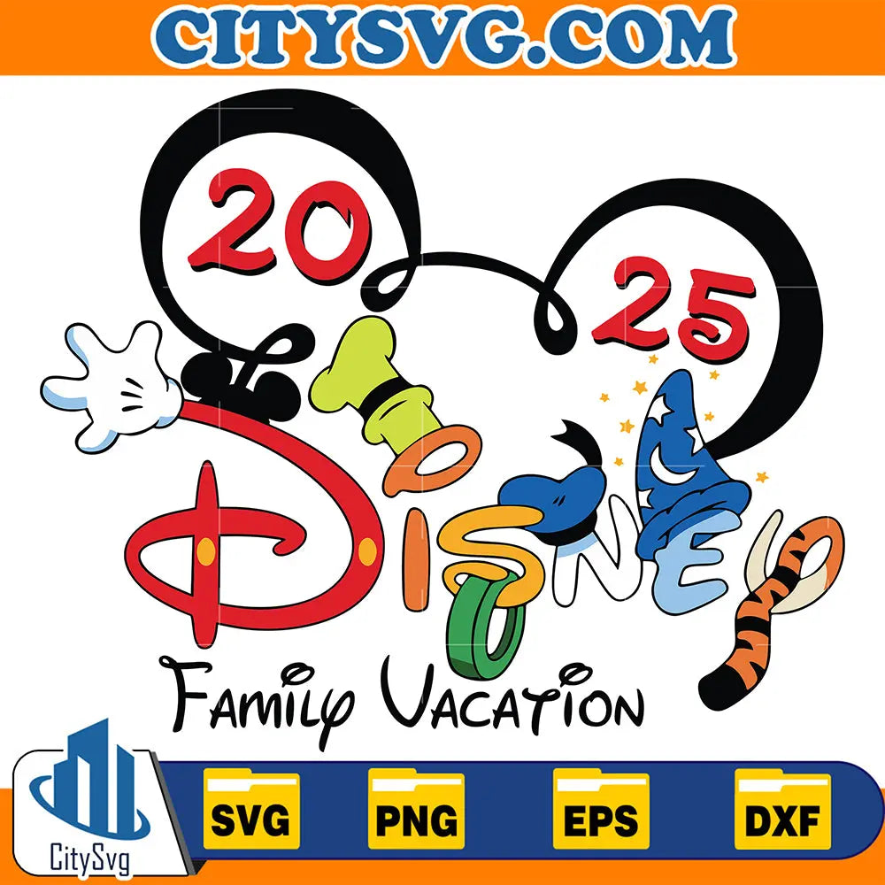 Disney Family Vacation 2025 Svg – CITYSVG
