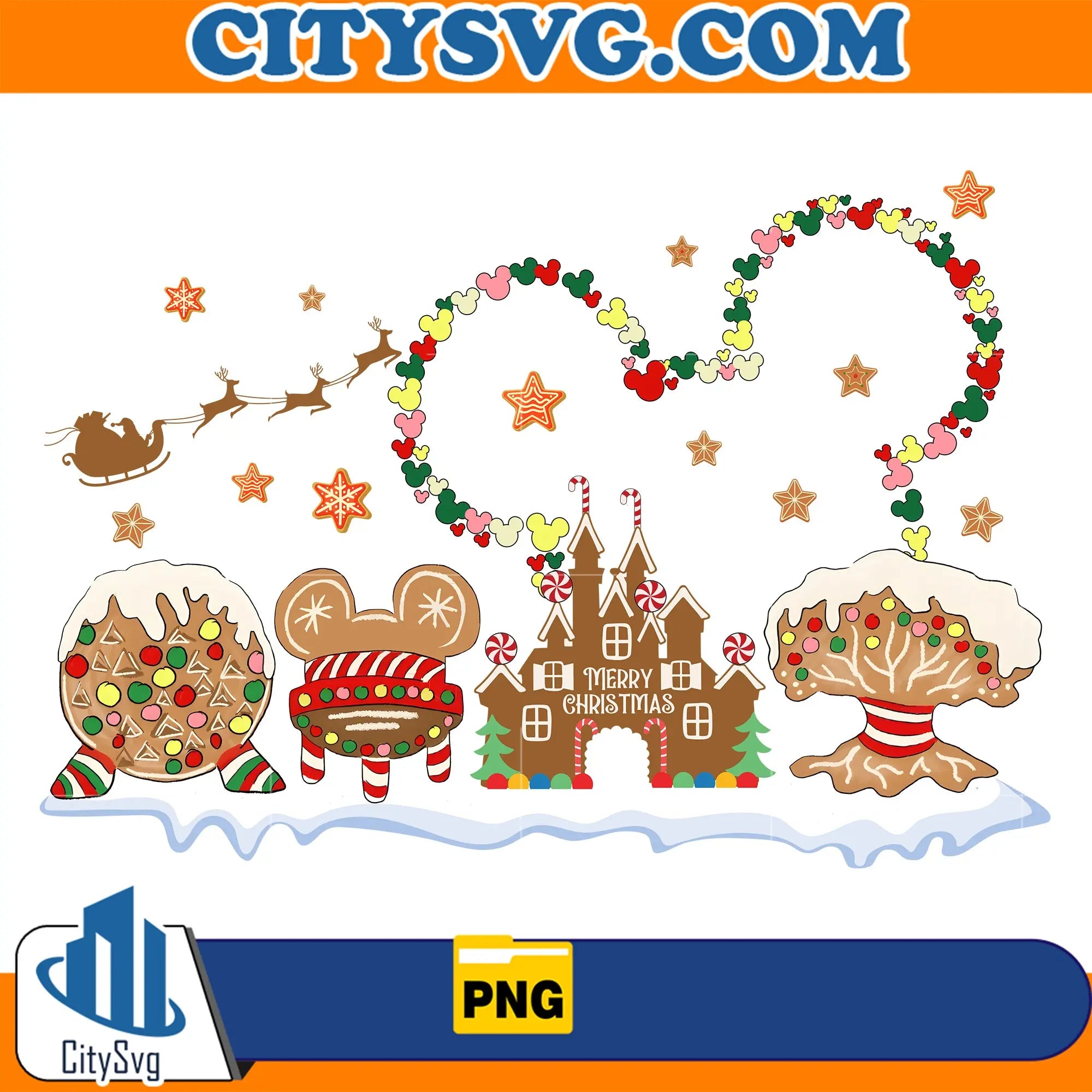 Disney Mickey Gingerbread Christmas Png – CITYSVG