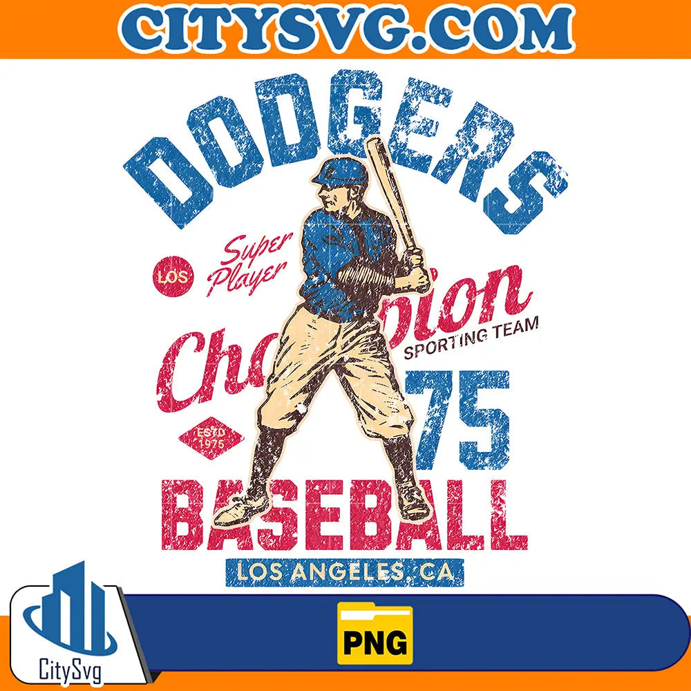 Distressed LA Dodgers Baseball Png – CITYSVG