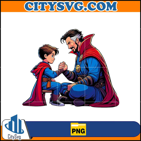 Doctor Strange Dad And Son Png, Super Hero Dad And Son Png, Father's D ...