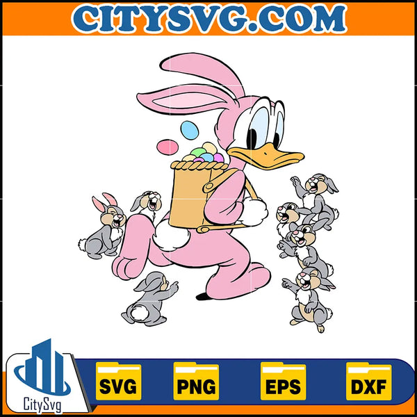 Donald Duck Easter Svg, Easter Svg Cut Files For Cricut, Silhouette, M ...