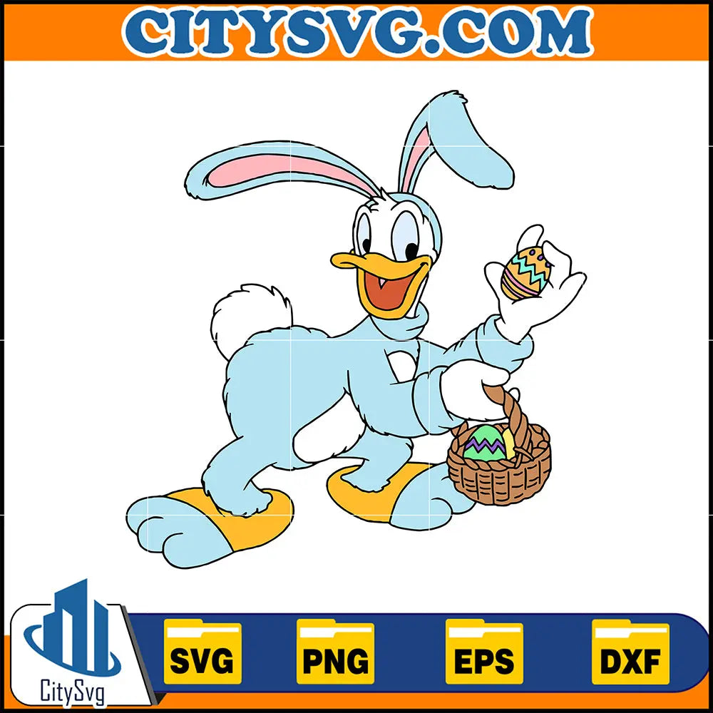 Donald Duck Easter Svg, Easter Svg Cut Files For Cricut, Silhouette, M ...