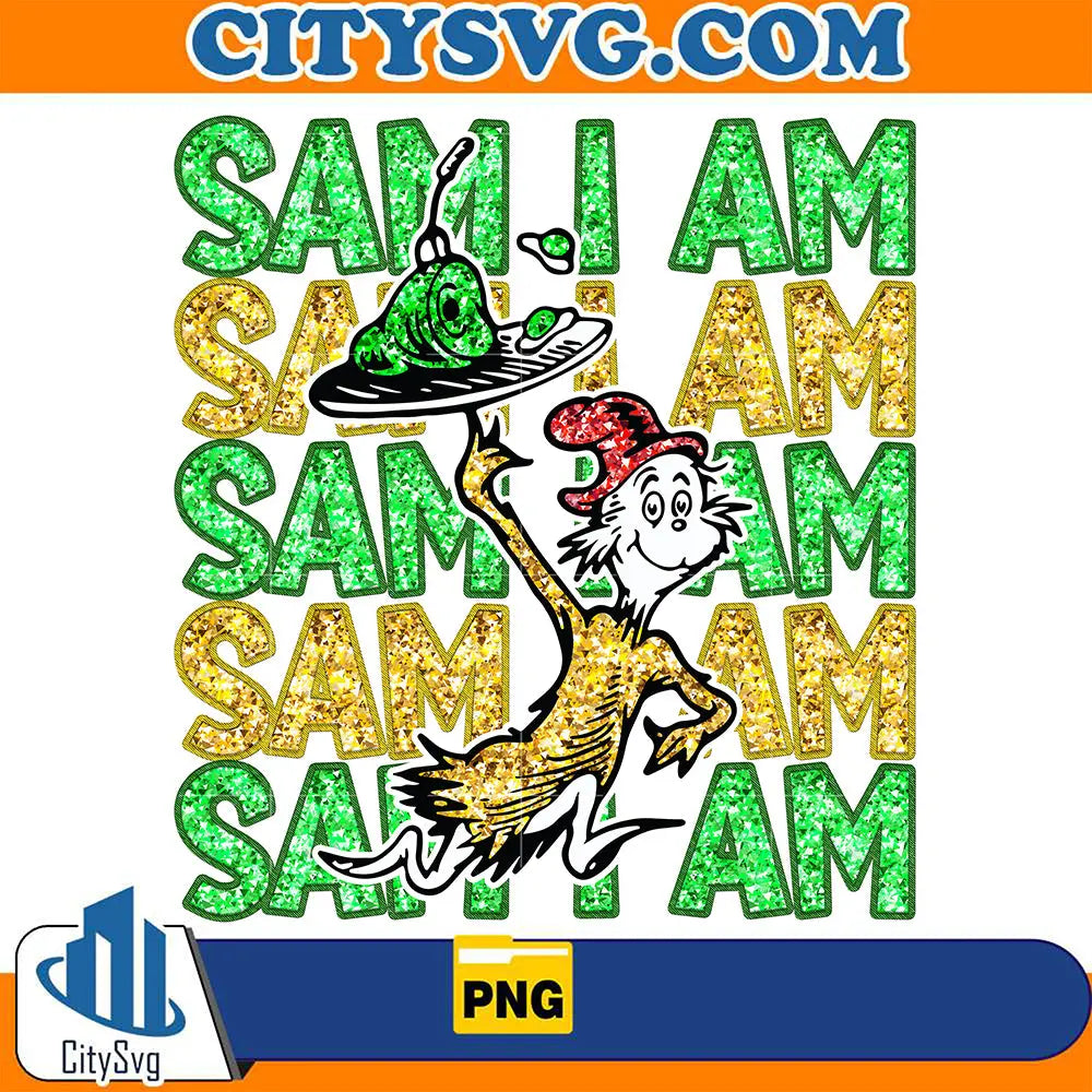 Dr Seuss Glitter Sam I Am Png – CITYSVG