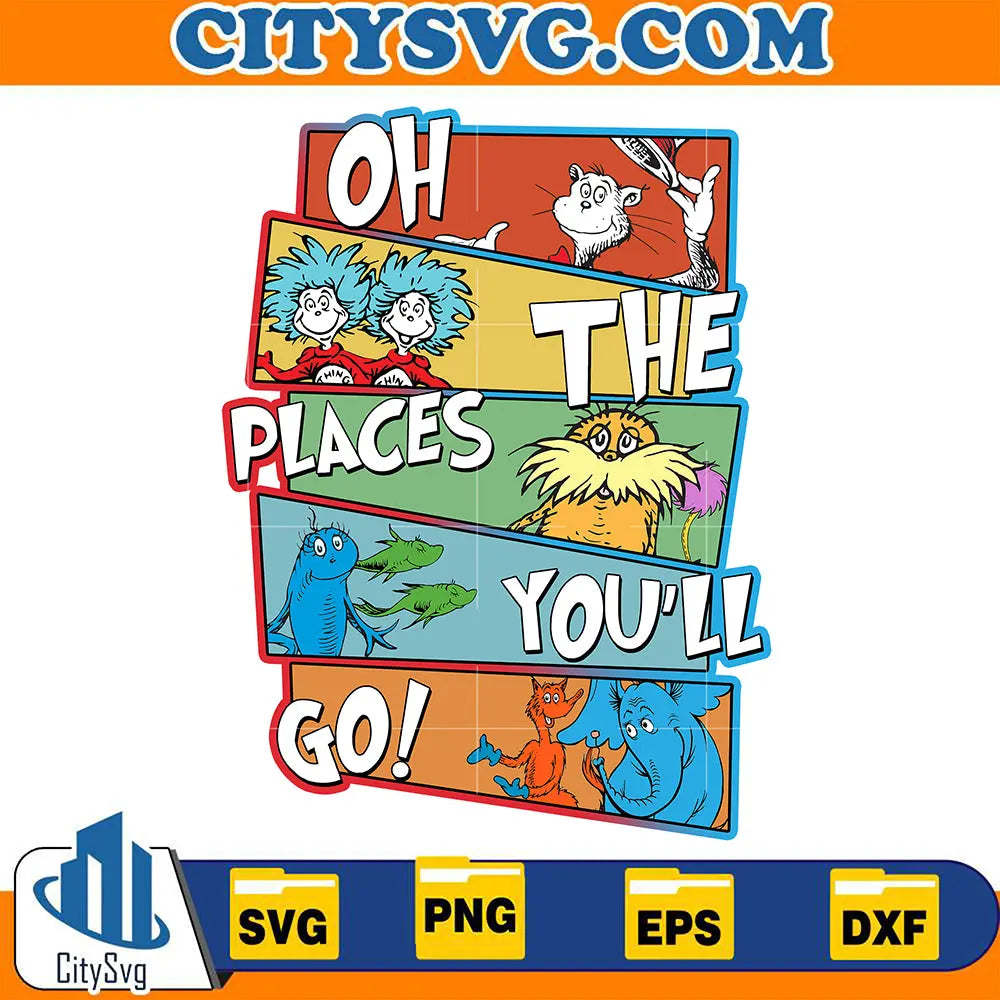 Dr Seuss Oh The Places You'll Go Svg – CITYSVG