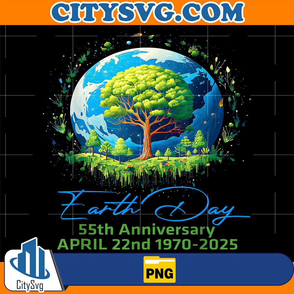 Earth Day 2025 55th Anniversary Earth Day Png – CITYSVG